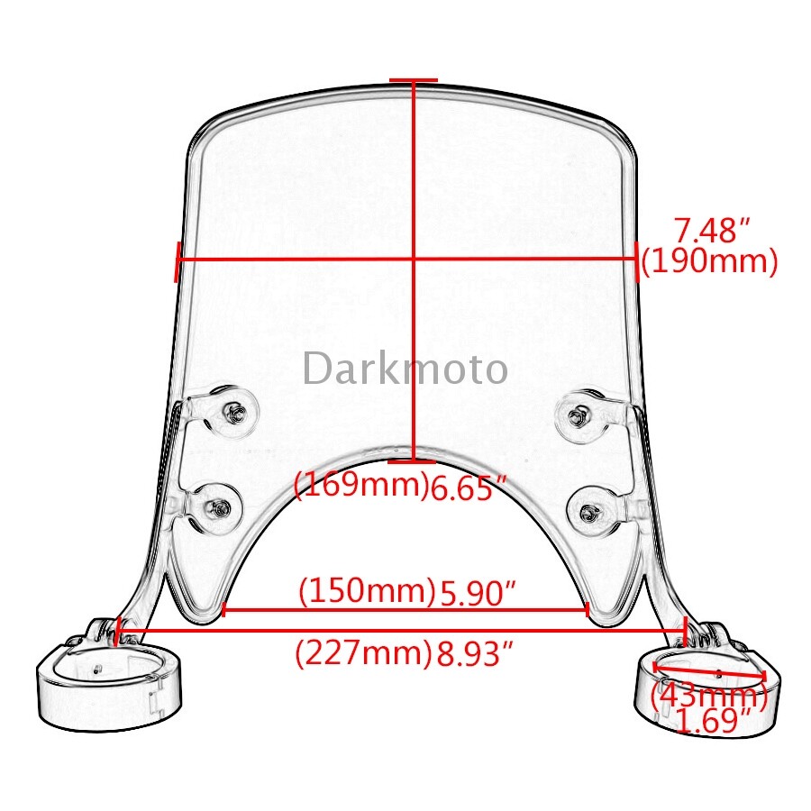 Motorcycle Windshield Fork Clamps