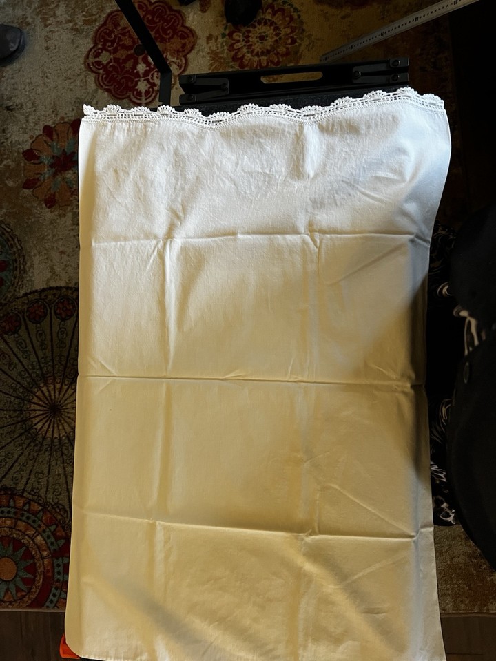 Hand Embroidered White Standard Single Pillow Case | eBay