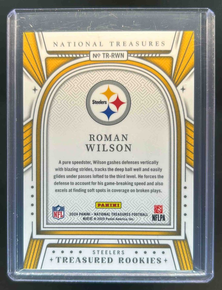 2024 National Treasures Roman Wilson Treasured Rookies RC #61/99 ...