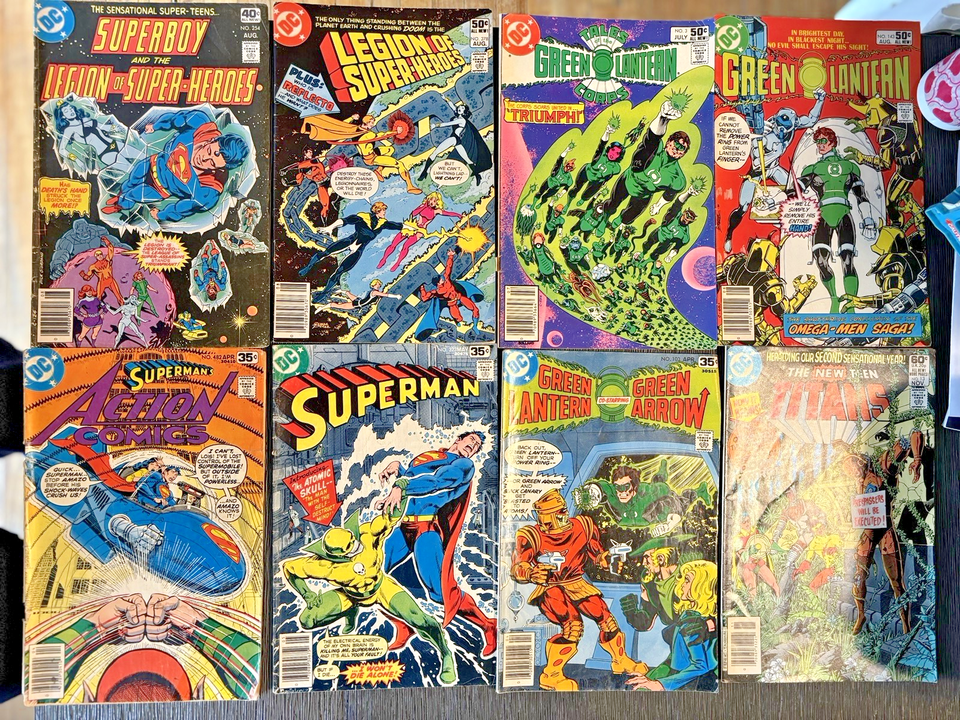 Vintage DC Comics 1970s 80s Comic 44 Lot Superman Legion Titans Lantern ...