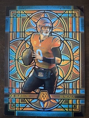 2025 PANINI MOSAIC JOE BURROW STAINED GLASS PRIZM #5 BENGALS OVERSIZED ...
