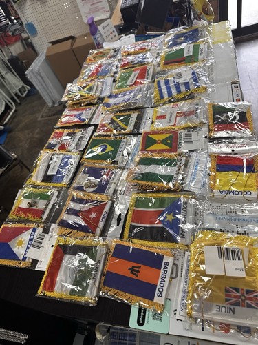 Wholesale Bulk Alot Of Car 4x6 Mini Banner Flags Resale 72 mix Country ...