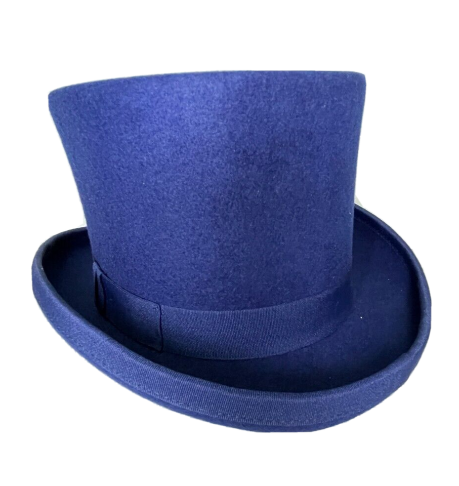 CLASSIC Wool Felt Men Top Hat Gentlemen Victorian Tuxedo Topper | 61cm ...