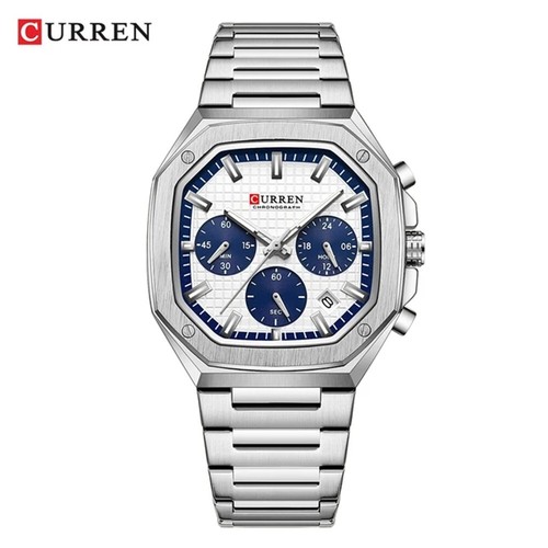 CURREN Men Quartz Watch Brand Chronograph Rectangle Wristwatch Male ...