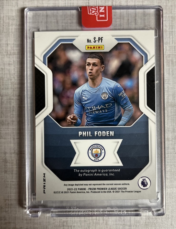 2021-22 Panini Prizm Phil Foden #S-PF Signatures Disco Silver Free Ship ...