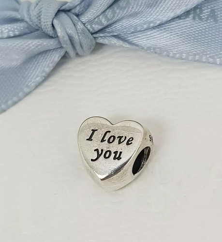 Authentic Pandora Words of Love I Love You Engraved Heart Charm 791422 ...