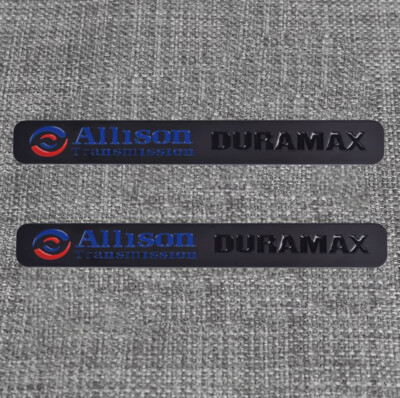 For Allison Duramax Badges Emblem Sticker Blue Black -2Pc | eBay
