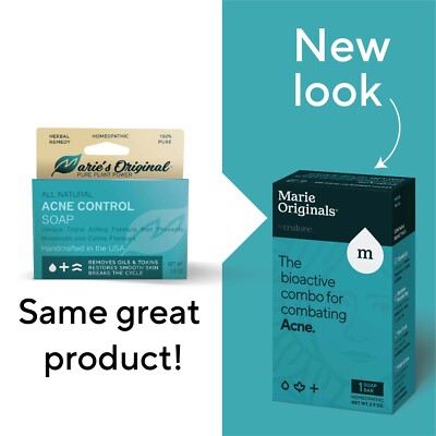 Acne Bar Soap Cleanser Face and Body Bentonite Clay, Oat Bran - Marie ...