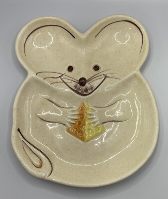 Vintage Mouse Cheese Plate Ceramic 8x6 Server Platter Collectible | eBay