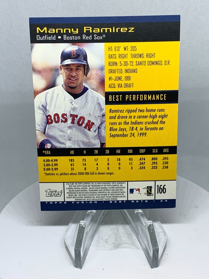 2001 Topps Fusion #166 Manny Ramirez Sox BB | eBay