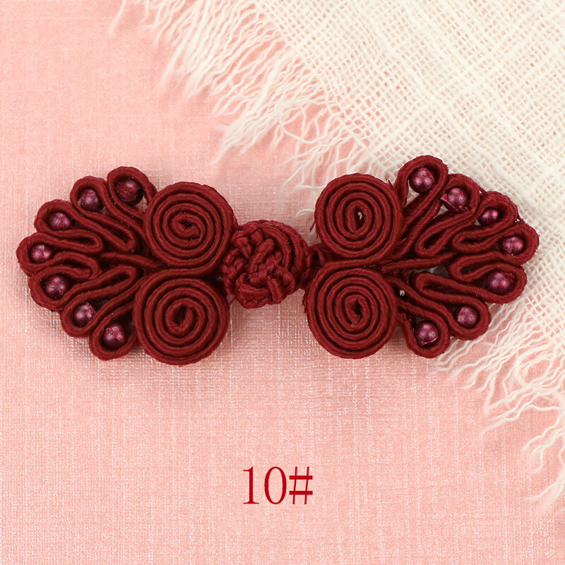 10PAIRS Chinese Frog Closure Buttons Flower Knot Fastener Sewing ...