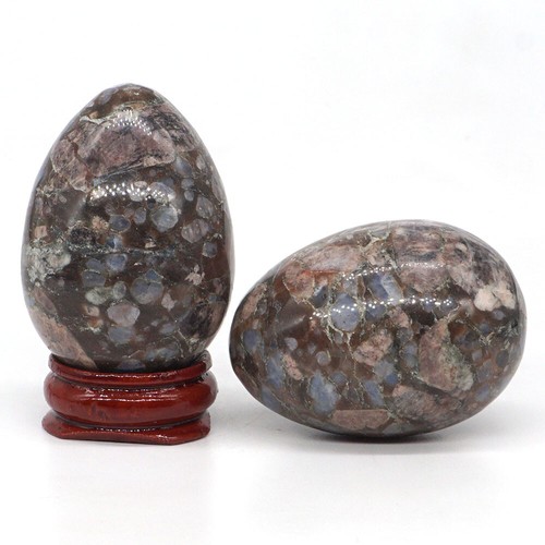 35x48MM Natural Texas Llanite Blue Opal Crystal Reiki Healing Stone Egg ...