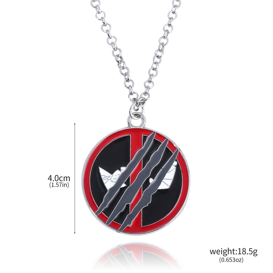 New Deadpool Wolverine Scratches Alloy Necklace Keychain Pendant Anime ...