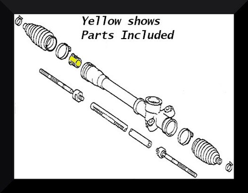 45522-52010 BUSH, STEERING RACK FOR TOYOTA ECHO 00-02 JAPANESE ONLY 1 ...