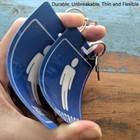 2 Pack Restroom Pass Keychains (1 Mens / 1 Womens) Flexible Bathroom ...