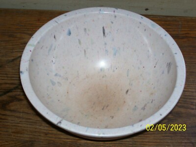 Texas Ware Pink Confetti Splatter Melmac/Melamine Mixing Bowl 10" Good ...