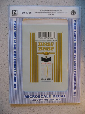 Microscale Decal N 60-4366 Burlington Northern Santa Fe Dash 9-44CW ...
