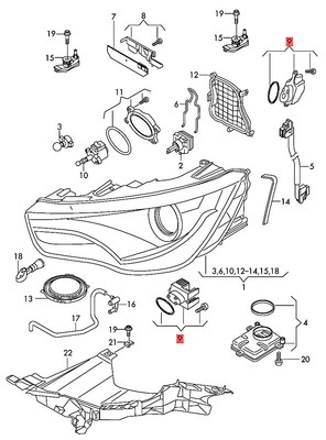Genuine AUDI A1 8X1 8XA Repair Kit For Led With Heat Sink 8X0998475 | eBay