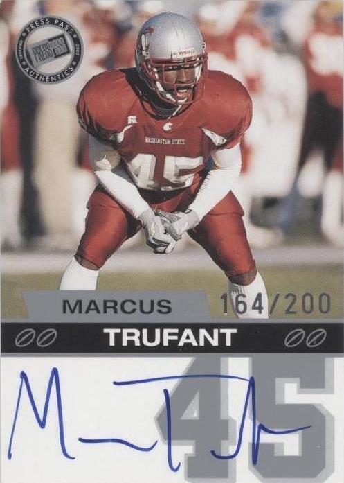 2003 Press Pass - Autographs Marcus Trufant Silver /200 (AU, RC) for ...