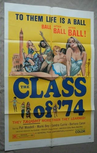 Class of '74 -1972 27x41 Original 1 Sheet Movie PosterPat Woodell 27 x ...