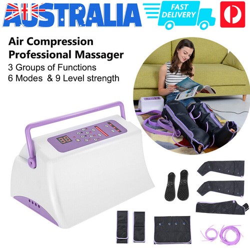 Air Compression Leg Arm Cuff Body Massager Boots Circulation Wraps Pain ...