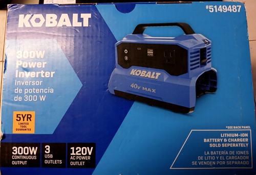 Kobalt 40V MAX 300W Power Inverter Bare Tool - USB-C, USB-A, 120V AC ...