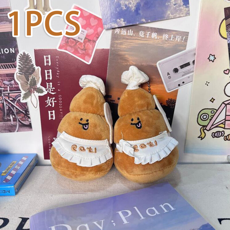 Funny Plush Apron Chef Poop Doll Keychain Cute Key Bag Pendant Ornament ...