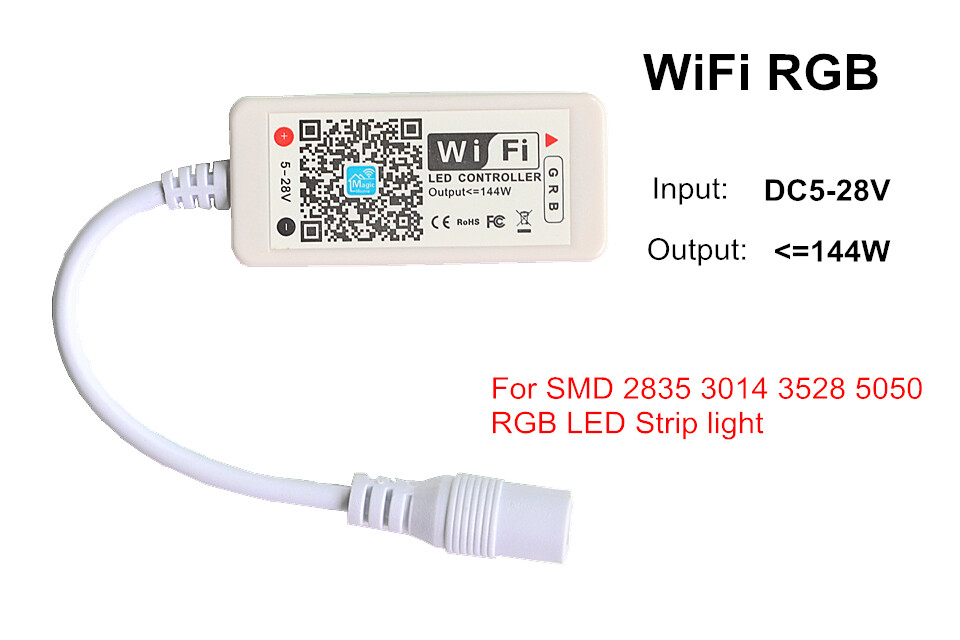 Magic Home DC5V 12V 24V Wireless WiFi Bluetooth Controller,RGB/RGBW IR ...