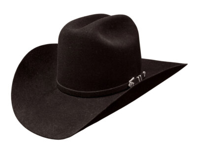 Stetson 4X Apache Black Buffalo Fur Felt Cowboy Western Hat - Size 7 3/ ...