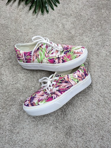 Vans Platform Shoes Off the Wall Shoes Womens 8.5 Multicolor Floral ...