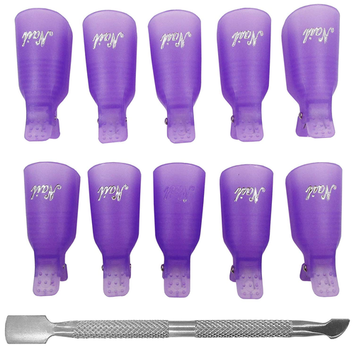 Nail Polish Remover Clips Tools Soak off Caps UV Gel Removal Manicure ...
