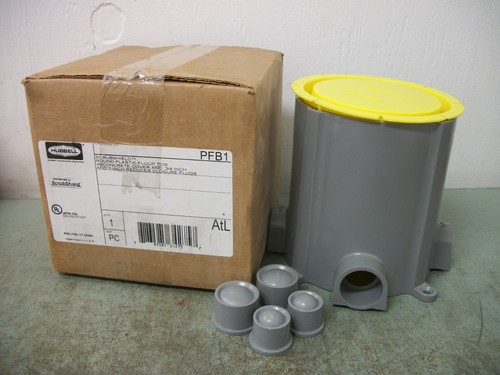 HUBBELL SCRUBSHIELD ROUND PLASTIC FLOOR BOX PFB1 NIB | eBay