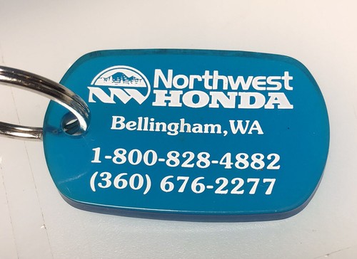 Bellingham WA Northwest Honda Auto Car Dealer Washington Keychain Key ...