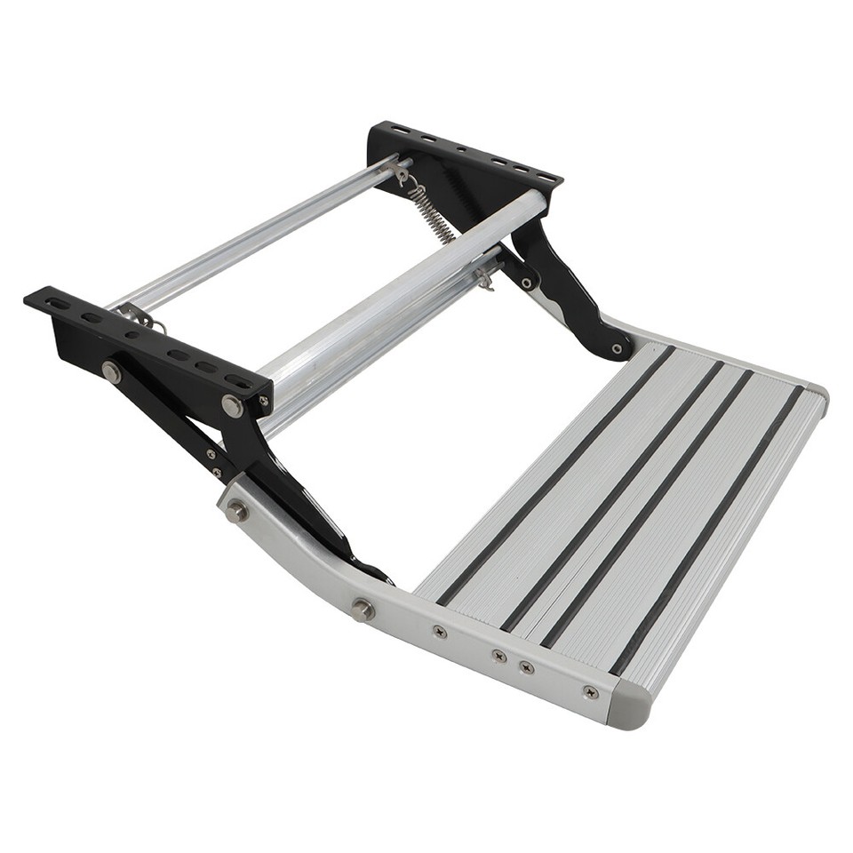 RV Camper Platform Steps Stair Anti-Slip Manual Pull Out Retractable ...