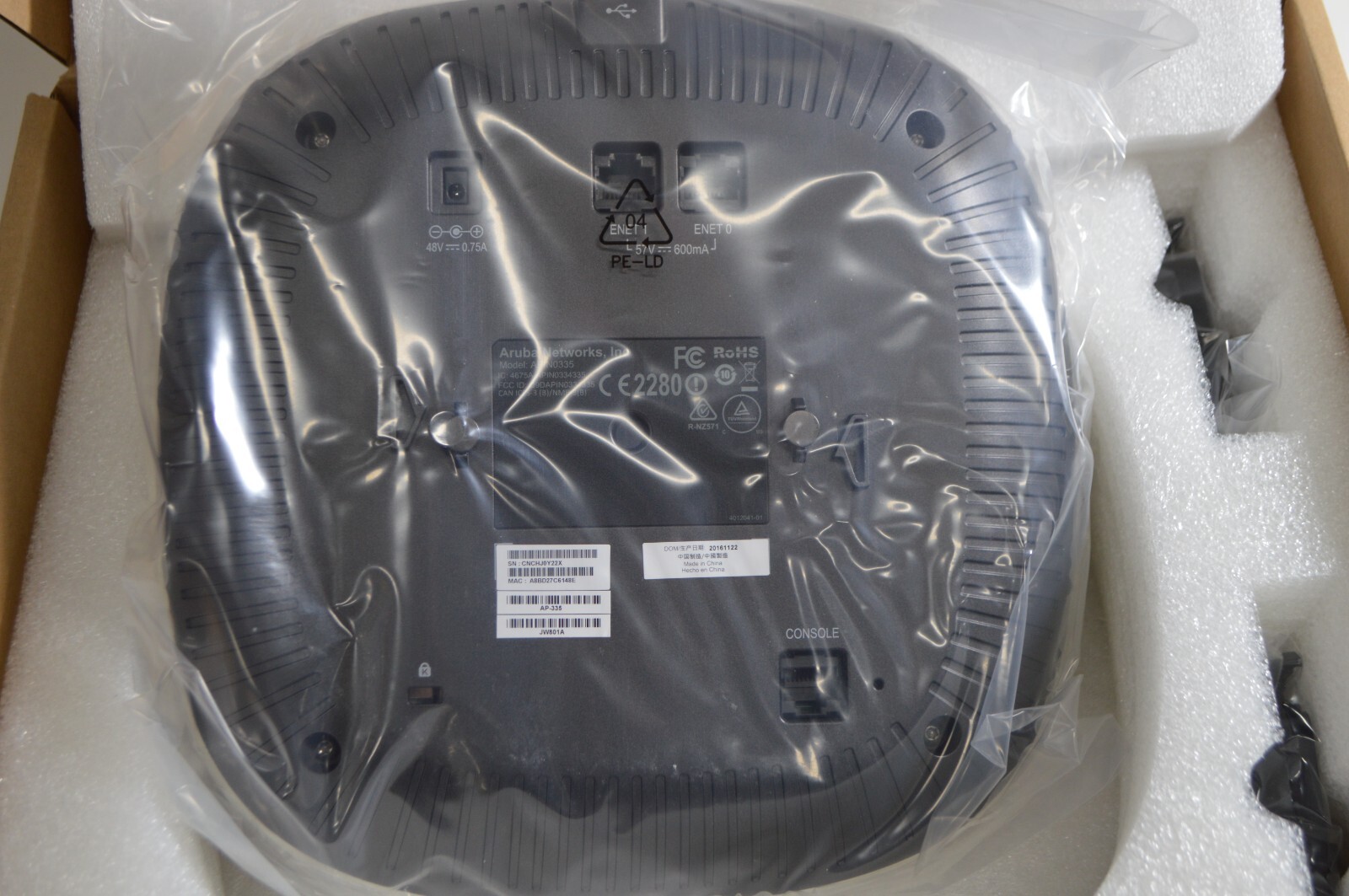 ARUBA HP AP-335 APIN0335 Wireless Access Point DUAL4X4:4 11ac 2.5GBE ...