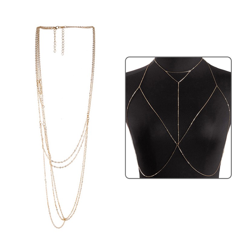 Sexy Chest Chain Bra Bikini Belly Waist Chain Women Summer Beach ...