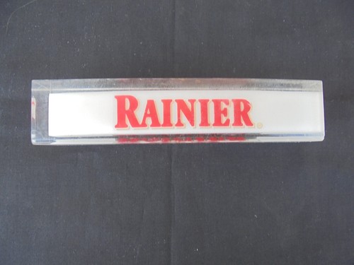 Vintage RAINIER Draught Beer SQUARE LUCITE Tap Handle 5 1/8 Inches | eBay