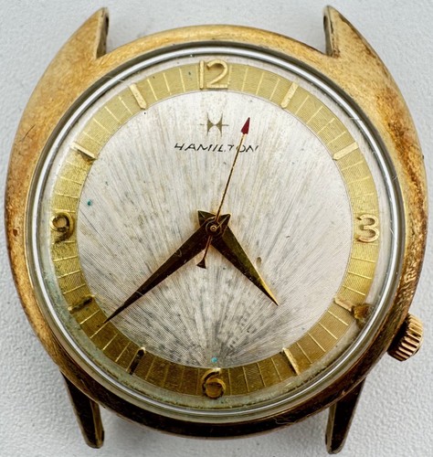 Vintage 1960 Hamilton Saturn Men's Electric Wristwatch 500 A USA 10k GF ...