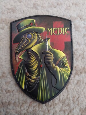 Plague Doctor MEDIC PARAMEDIC PVC 3D PATCH TACTICAL MORALE 100 x 70 mm ...