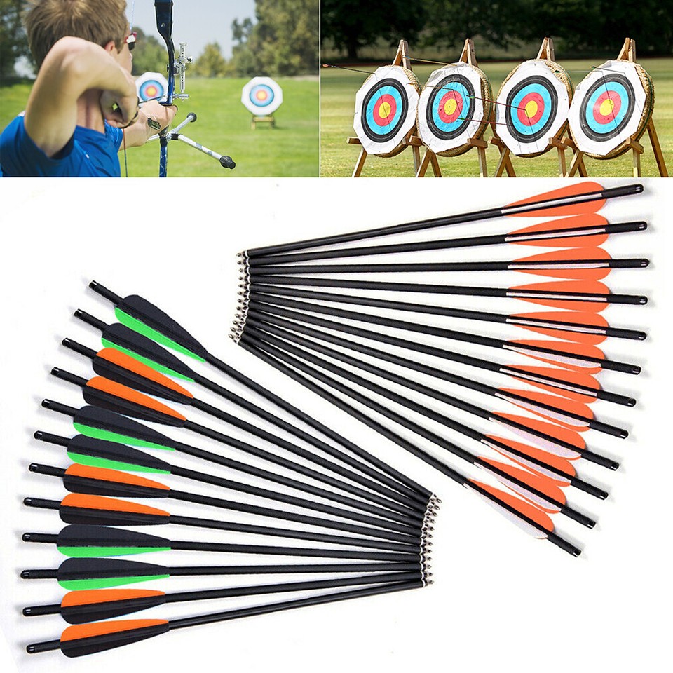 20- Inch Hunting Crossbow Bolts Mix Carbon Arrows 12PCS Archery ...