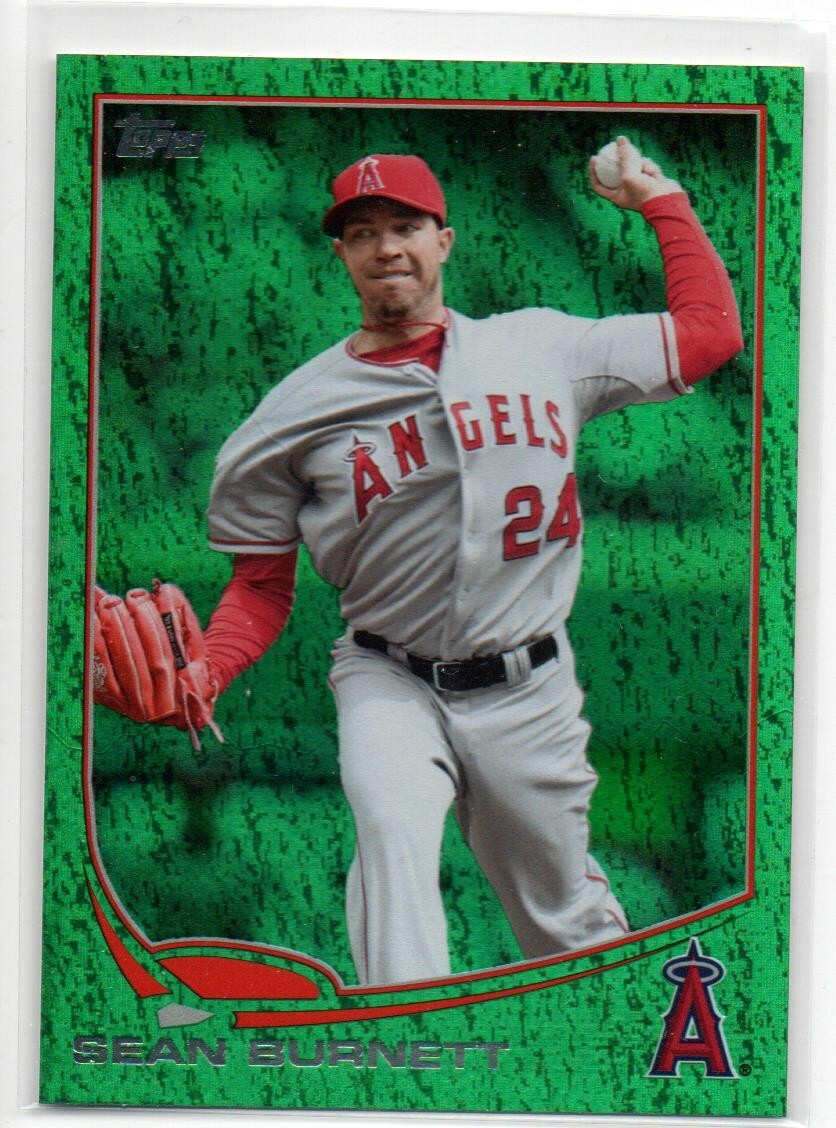 2013 Topps Update Baseball EMERALD #US295 Sean Burnett LOS ANGELES ...
