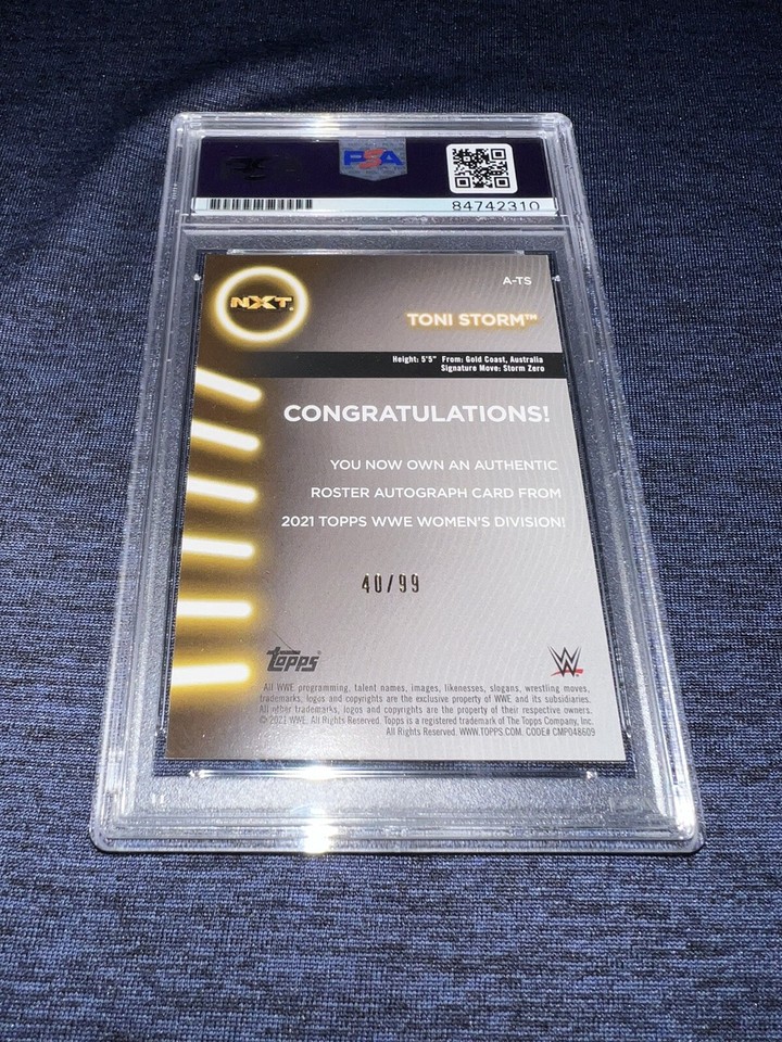 Toni Storm Signed 2021 Topps WWE NXT Trading Card 40/99 PSA/DNA | eBay