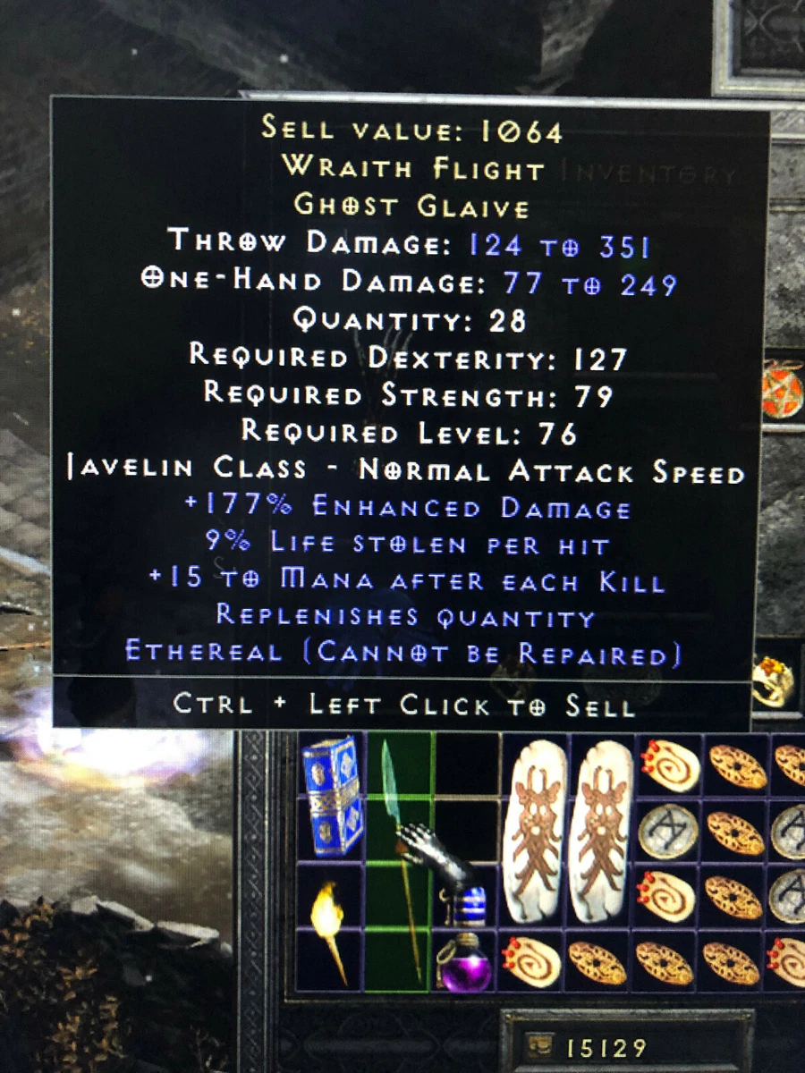 D2R Unique Items Wraith Flight (Ghost Glaive), 50% OFF