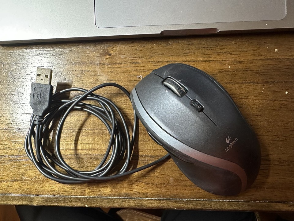 Logitech M500 Mouse Black Advanced USB Optical 7 Button HyperFast ...