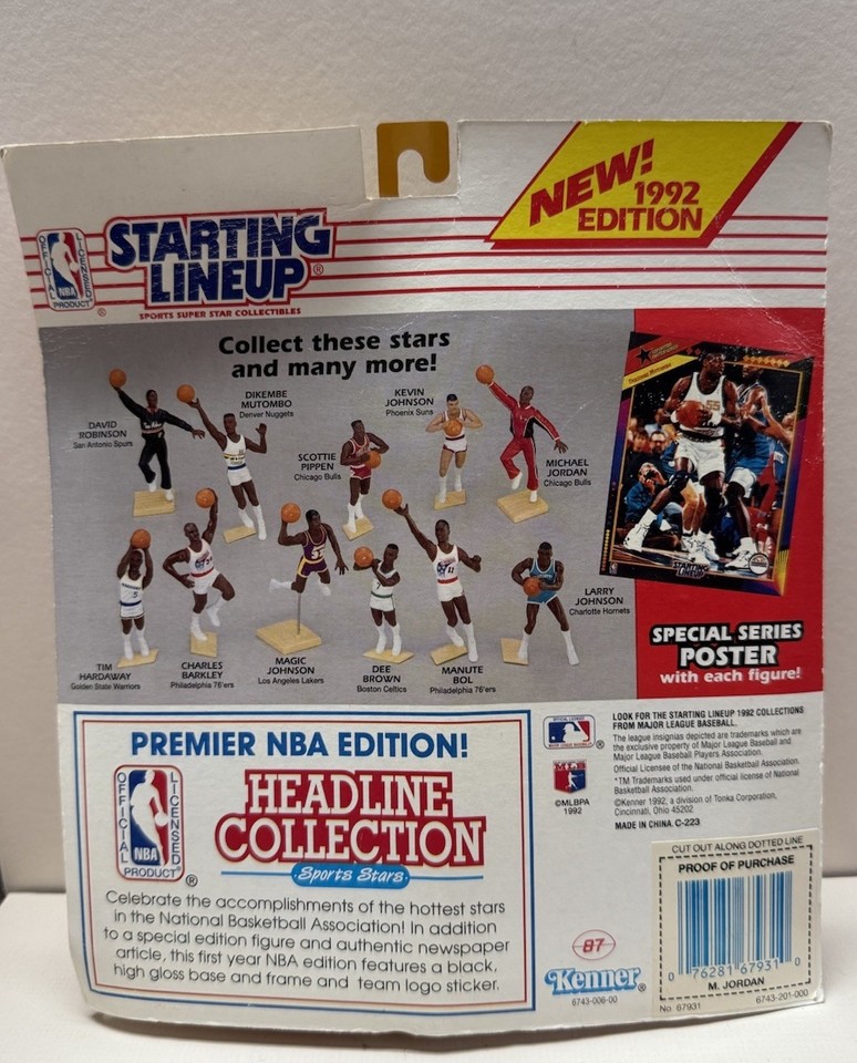 1992 - MICHAEL JORDAN - STARTING LINEUP Figure w/collector card | eBay