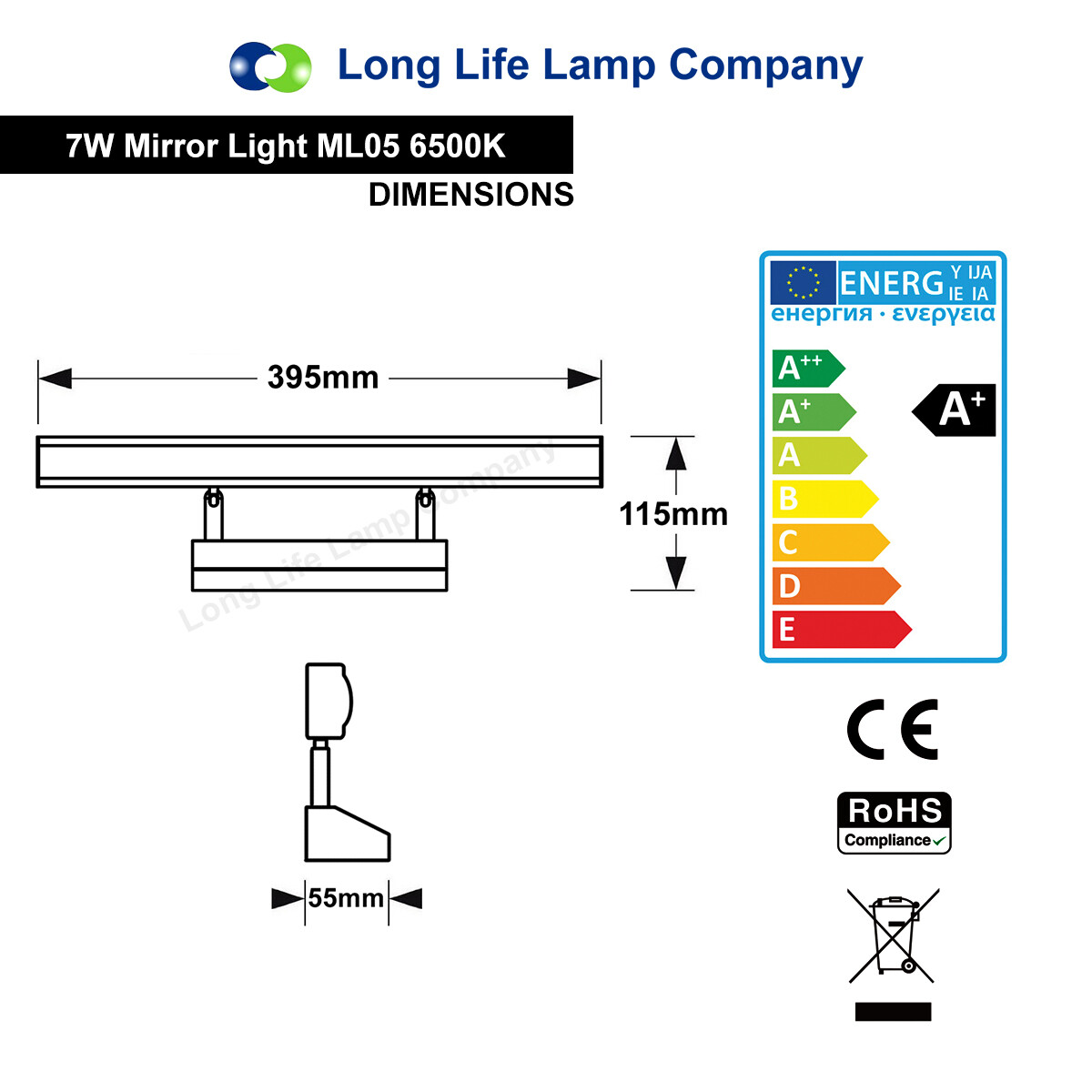 Modern Adjustable LED Mirror Picture Bathroom Wall Light Tube Light ...