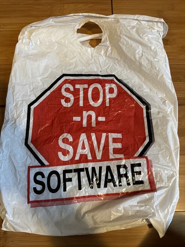 Stop N Save Software Retail Shopping Bag Vintage | eBay