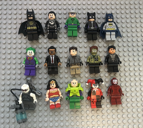 Lego Superhero DC Minifigure Lot - Batman Bruce Wayne Riddler Lex ...