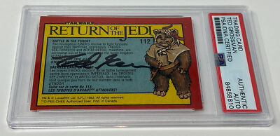Signed Ted Grossman 1983 OPC Return Of The Jedi #112 Battle In The ...