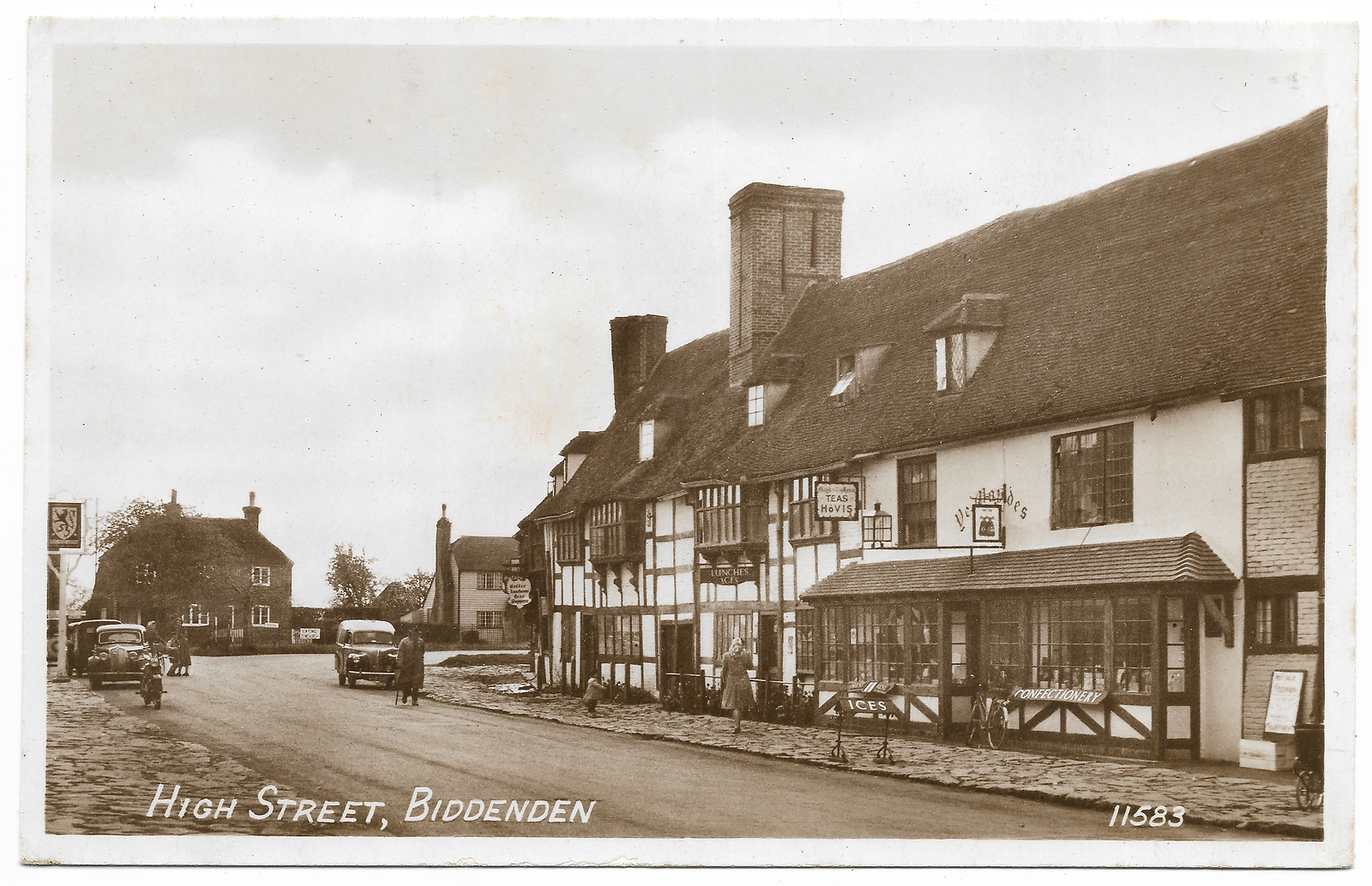 High Street Biddenden real photo unused 1940s - RA Postcards Ye Maydes ...